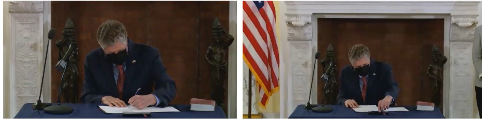 Pictures of Governor Dan McKee sworn in as the 76th Governor of Rhode ...